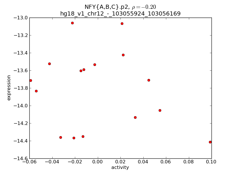 ISMARA results: NFY{A,B,C}.p2
